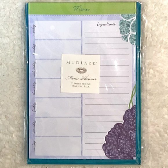 Mudlark | Kitchen | Mudlark Aubrey Magnetic Menu Planner Notepad | Poshmark